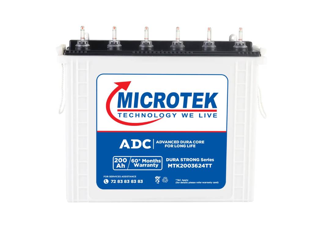 Microtek MTK2003624TT 200Ah Inverter Battery – Anytime Batteries